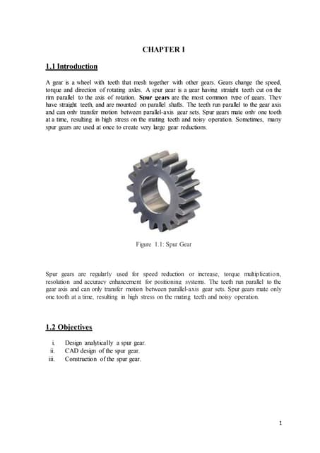 Spur gear and design of spur gear | PPTX