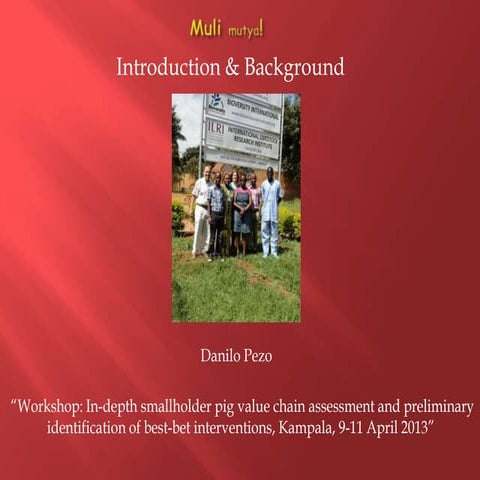 Initial steps for the Uganda Pig Multi-stakeholder Platform | PPTX