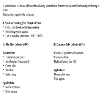 unit 4-Concentrating collector types of collectors and focused ...