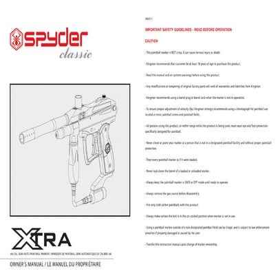 Spyder Xtra 07 | PDF