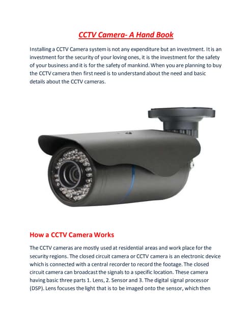 How to Install CCTV Camera Step by Step.pdf | Cameras and Camcorders | Consumer Electronics