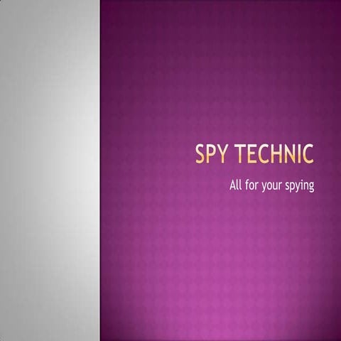 Spy technic | PPT