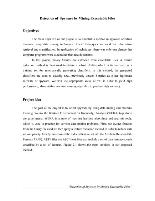 Detection Of Spyware By Mining Executable Files Pdf