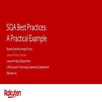 SQA Best Practices: A Practical Example | PPT