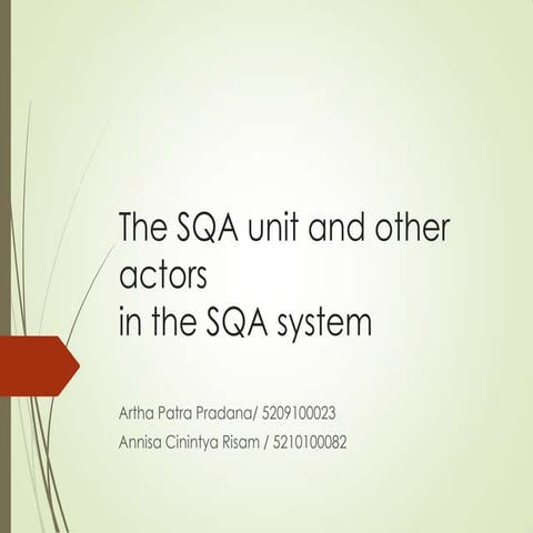Sqa unit & a ctor | PPT