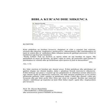 Sq_Bibla_Kur'ani_dhe_Shkenca | PDF