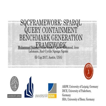 Sqcframework Sparql Query Containment Benchmark Generation Framework 9684