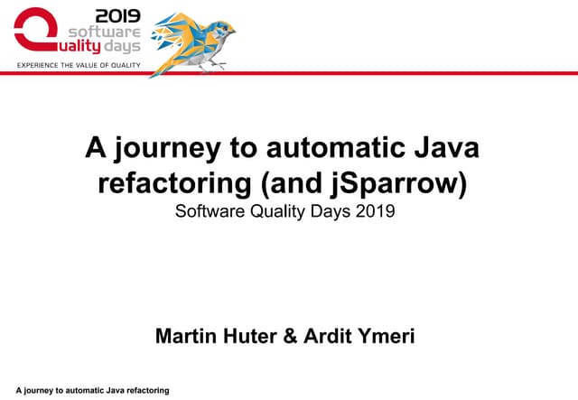 Automatic Java Refactoring Ppt