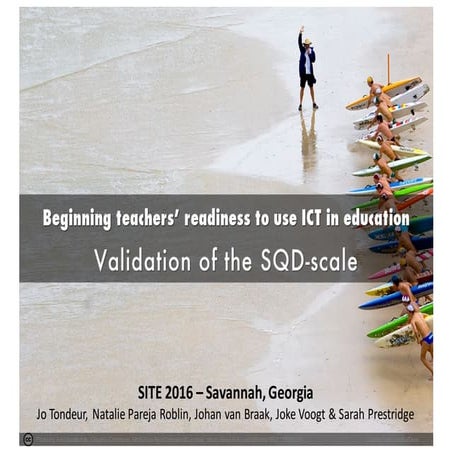 Beginning teachers' readiness to use ICT in education: Validation of ...
