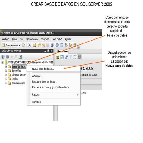 Como Crear Una Base De Datos En Sql Server SQL Server — Agregar