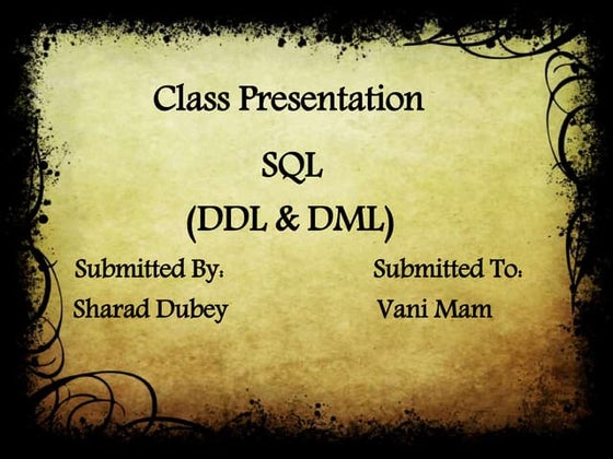 Dml Ddl Dcl Drldql And Tcl Statements In Sql With Examples Ppt 3891