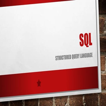 SQL - Structured Query Language | PPT