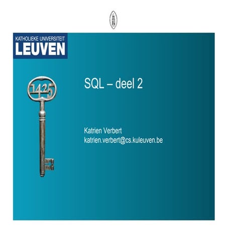 SQL deel 2 | PDF
