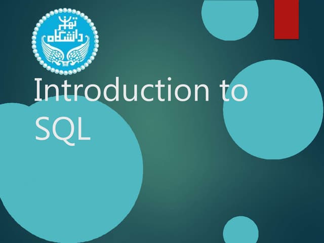 Introduction to SQL | PPTX