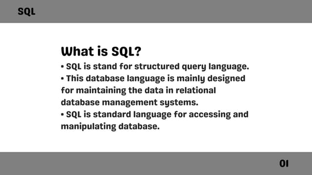 Sql Basics Ddl Dml Dql Learn The Basics Of Sqlpdf 7940