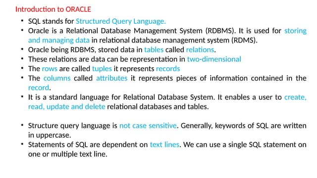 Sqlpptx Structure Query Language In Database Management System Ppt 4183