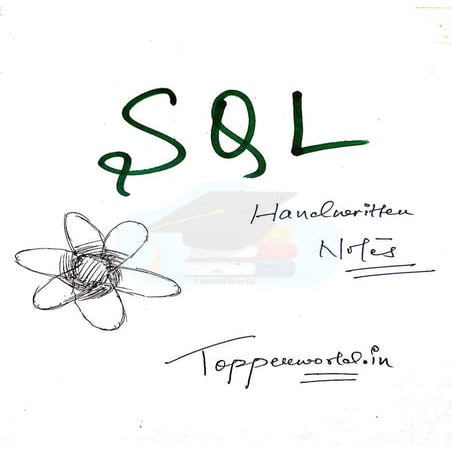 SQL Basics - Coding Data - Handwritten Notes | PDF