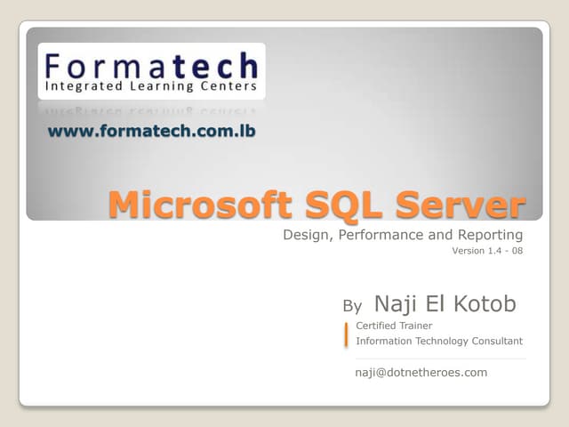 Practical Ms Sql Introduction Ppt 4526