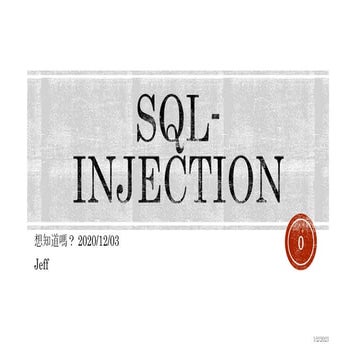 Sql injection | PPT