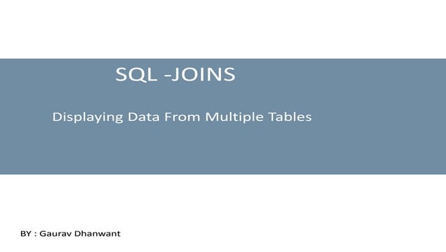 Types Of Join In Sql Server - Join With Example In Sql Server | PPT