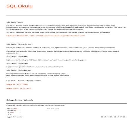 Sql okulu | PDF