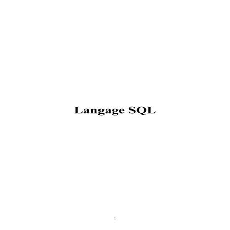 SQL partie III | PDF