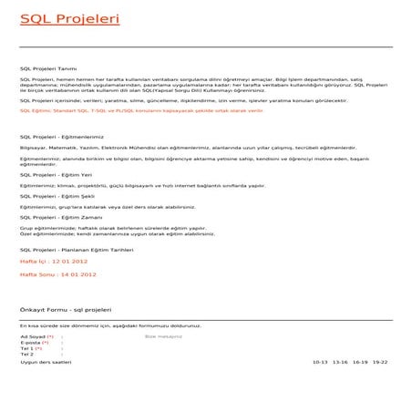 Sql projeleri | PDF