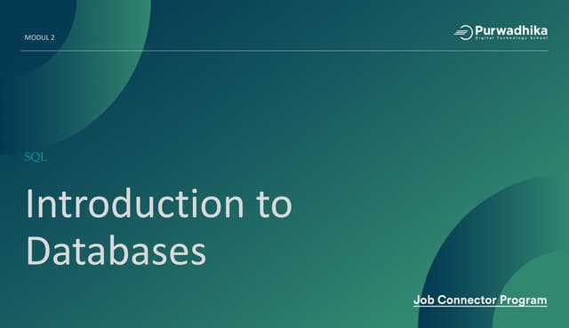 Materi Sql Introduction To Basic Databases Pdf Databases 0307