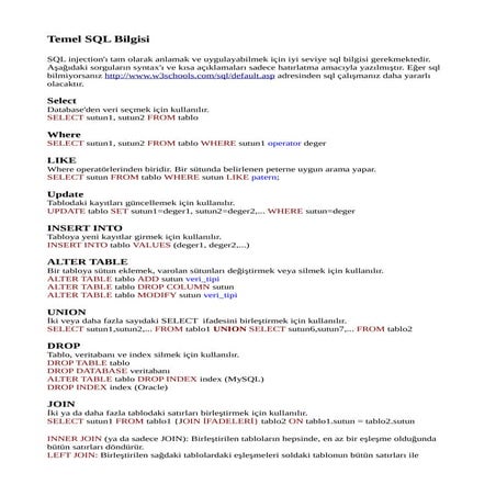 Sql Sql Injection Ve Sqlmap Kullanımı Pdf