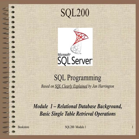 Sql2021 Accelerated Introduction To Sql Using Sql Server Module 1 Ppt 3368