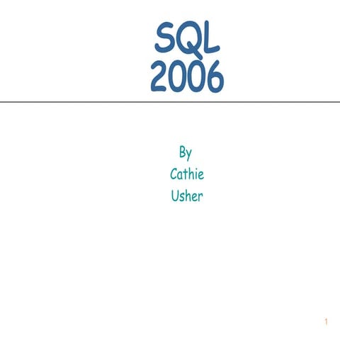 Sql 2006 Ppt 