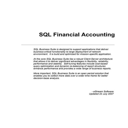 SQL Accounting Software User Manual | PDF