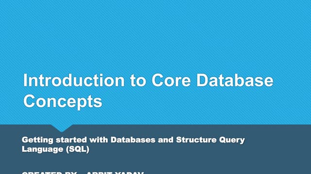 SQL ARPIT YADAV.pptx SQL ARPIT YADAV.pptx