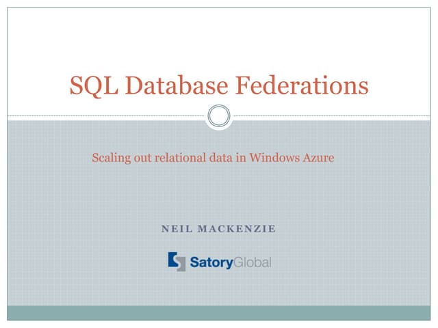Windows Azure Sql Database Federations Ppt 7444