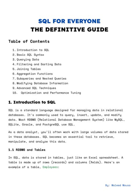 Introduction To Sql Pptx Databases Computer Software And Applications