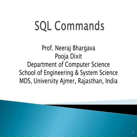 Sql Commands Pptx Databases Computer Software And Applications