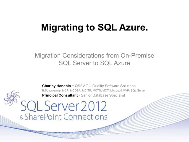 Sql Connections Germany Migration Considerations When Migrating Your