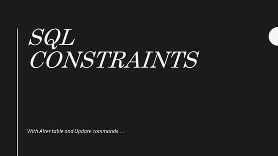Basic Of Sql Constraints In Database Management System Ppt