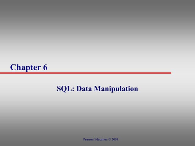 Sqldatamanipulationppt
