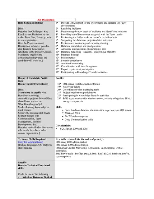 Sql Dba Jd Pdf
