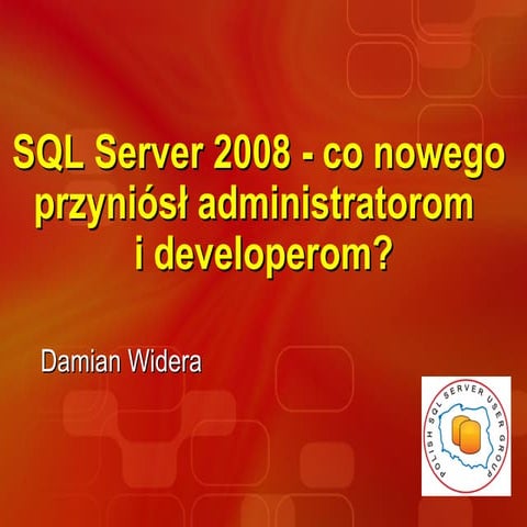 Sql Dla Administratora i Dewelopera | PPT