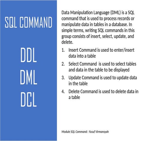 SQL DML Introduction for Data Base .pptx