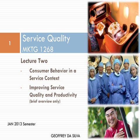 SQ Lecture Two : Consumer Behaviour and Service Quality | PDF