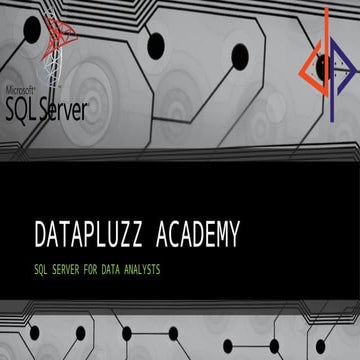 SQL FOR DATA ANALYSTS - MSSQLServer for Analysts | PPTX