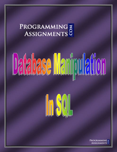Database Manipulation In Sql Pdf