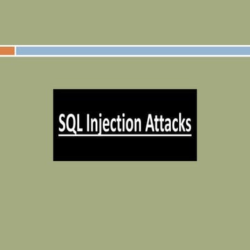 SQL Injection Introduction and Prevention | PPTX