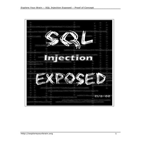 Sql injection exposed proof of concept | PDF