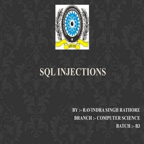 Sql Injections Basic Bypass Authentication Ppt