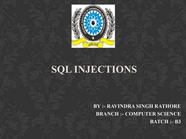 Sql Injections Basic Bypass Authentication Ppt