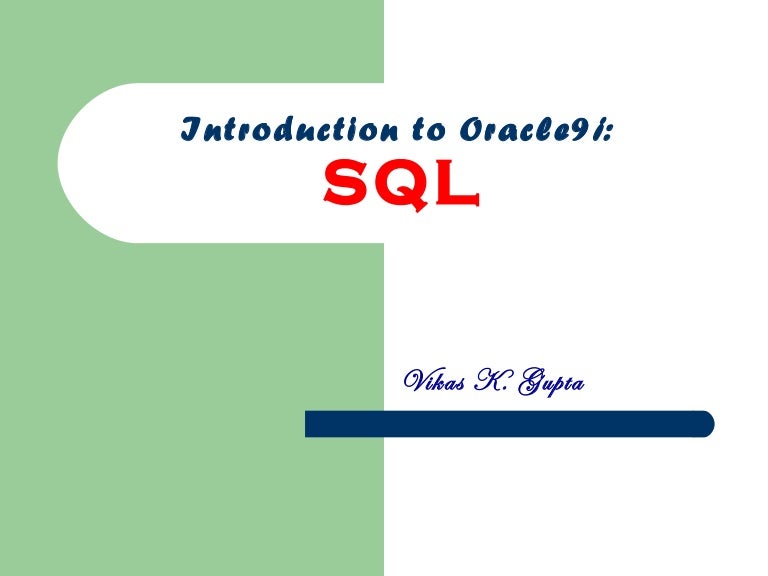 Sql Intro 